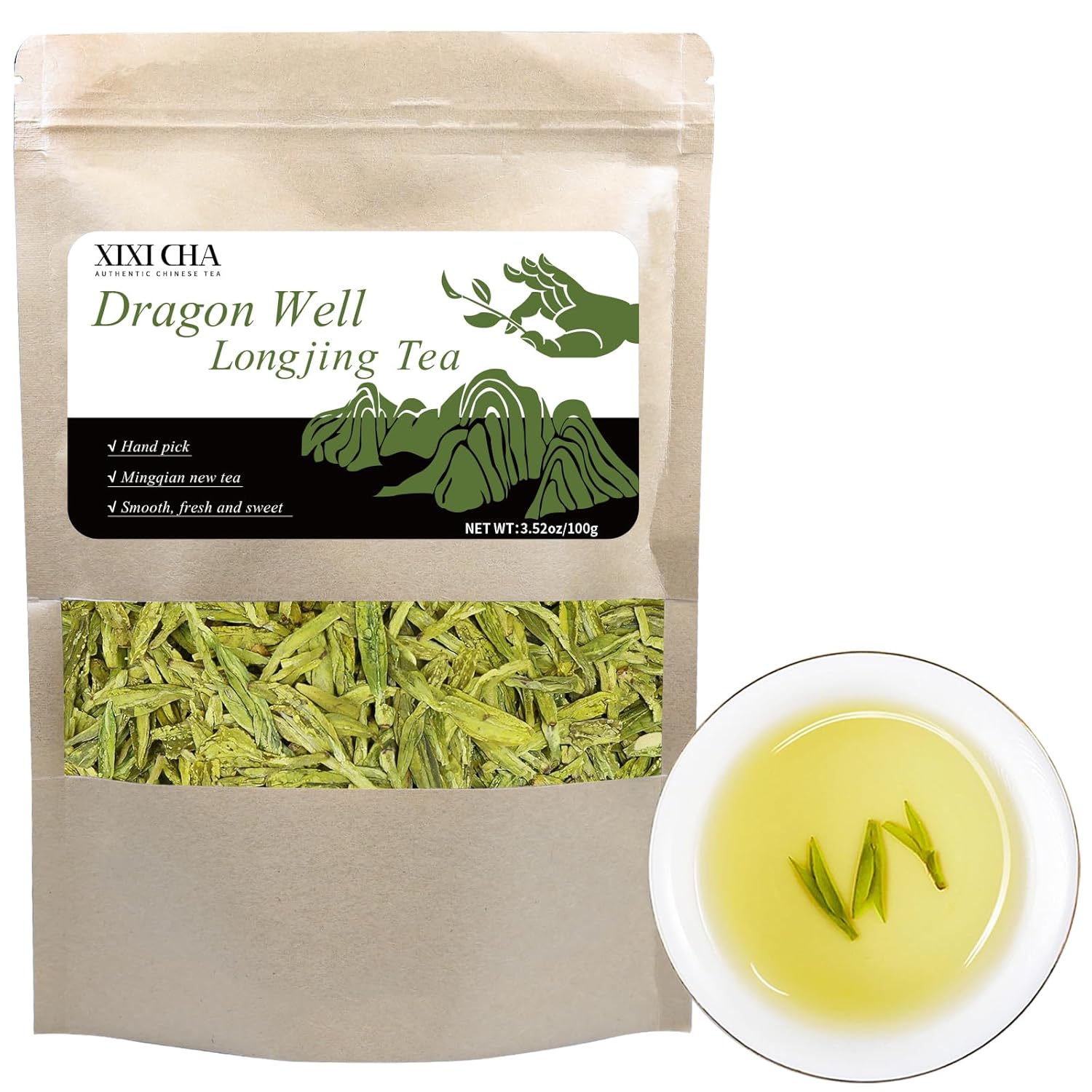 Amazon.com : XIXICHA Longjing Tea 2024 New Tea Longjing Green Tea Dragon Well Green Tea Loose ...