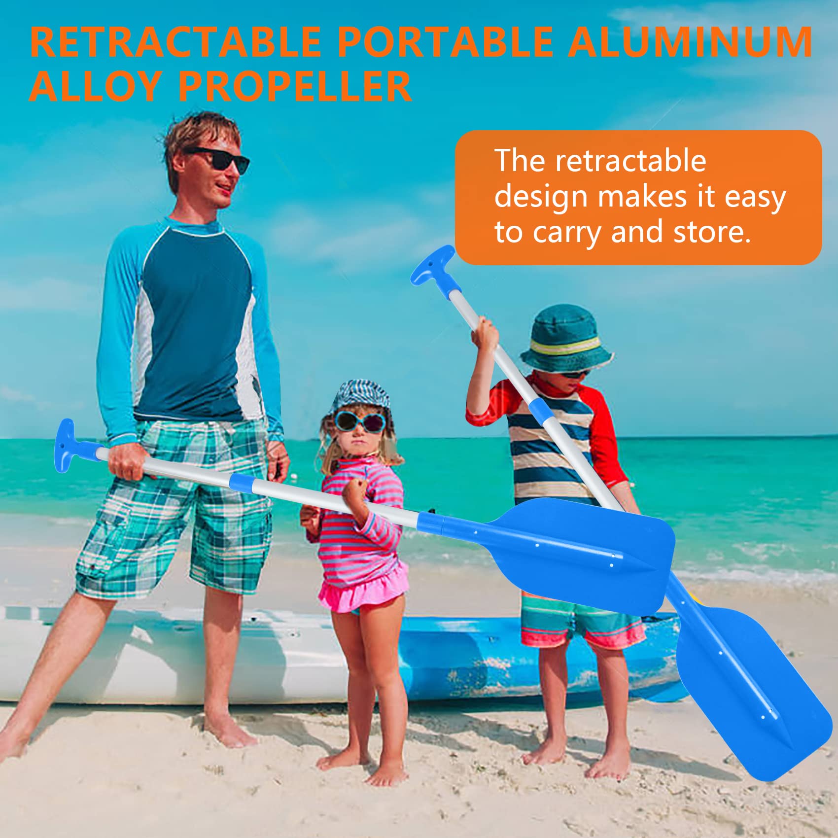 Snapklik.com : VEITHI Boat Paddle Telescoping Collapsible Oar For Boat ...