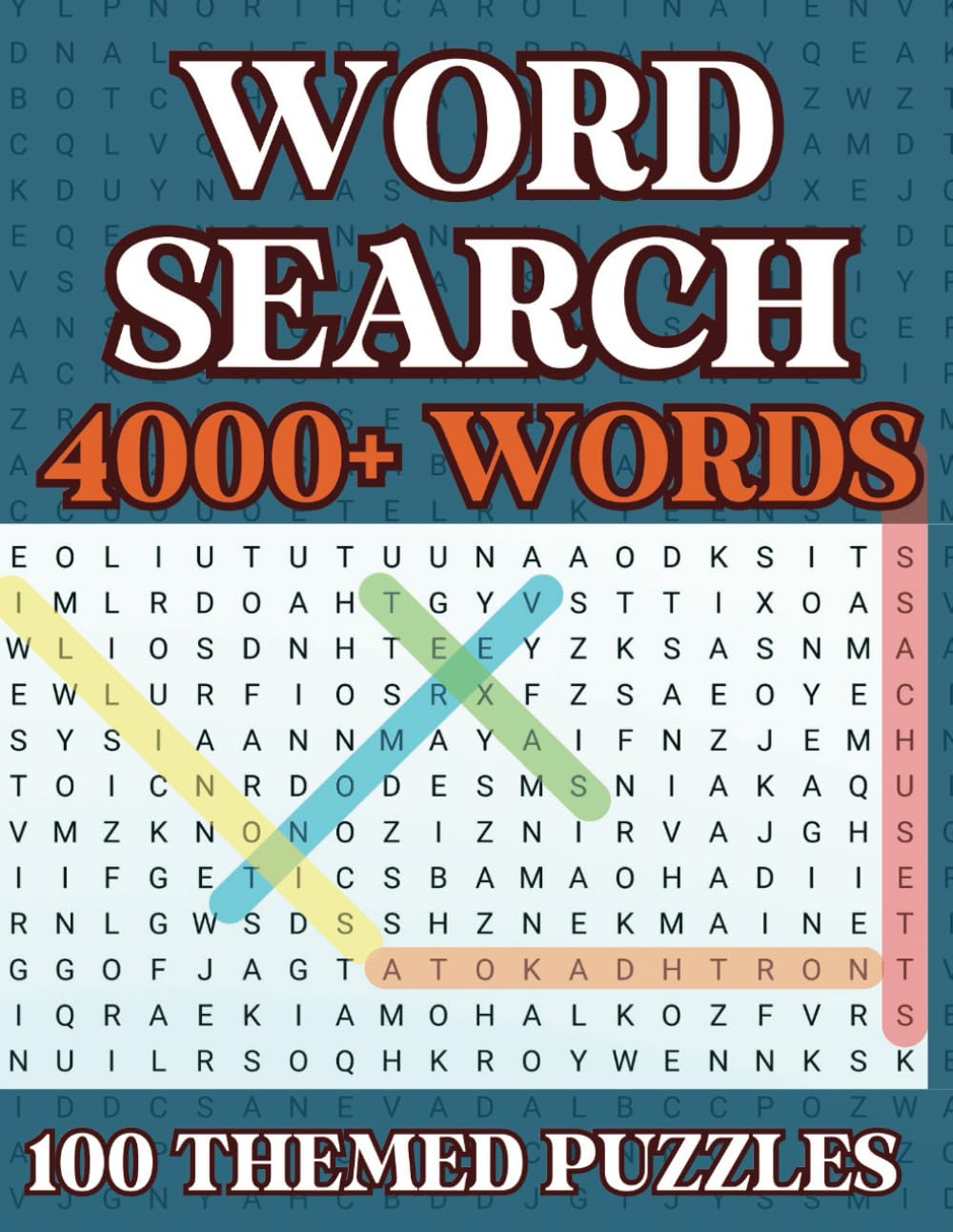 4000 Word Search Book for Adults: 100 Themed Puzzles - 1 Puzzle per ...