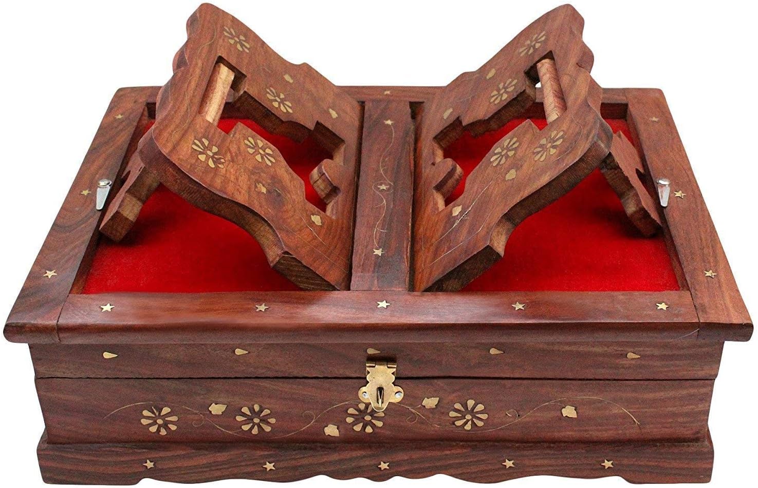 Shri Shri Handicraft Wooden Holy Book Stand Box for Reading Quran ...