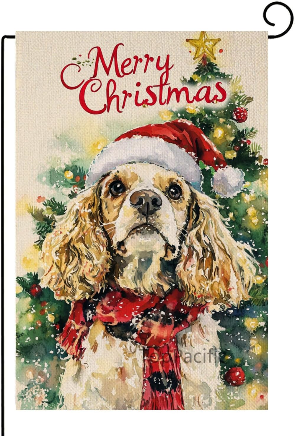 Amazon.com : TopPacific Merry Christmas Garden Flag Cocker Spaniel ...