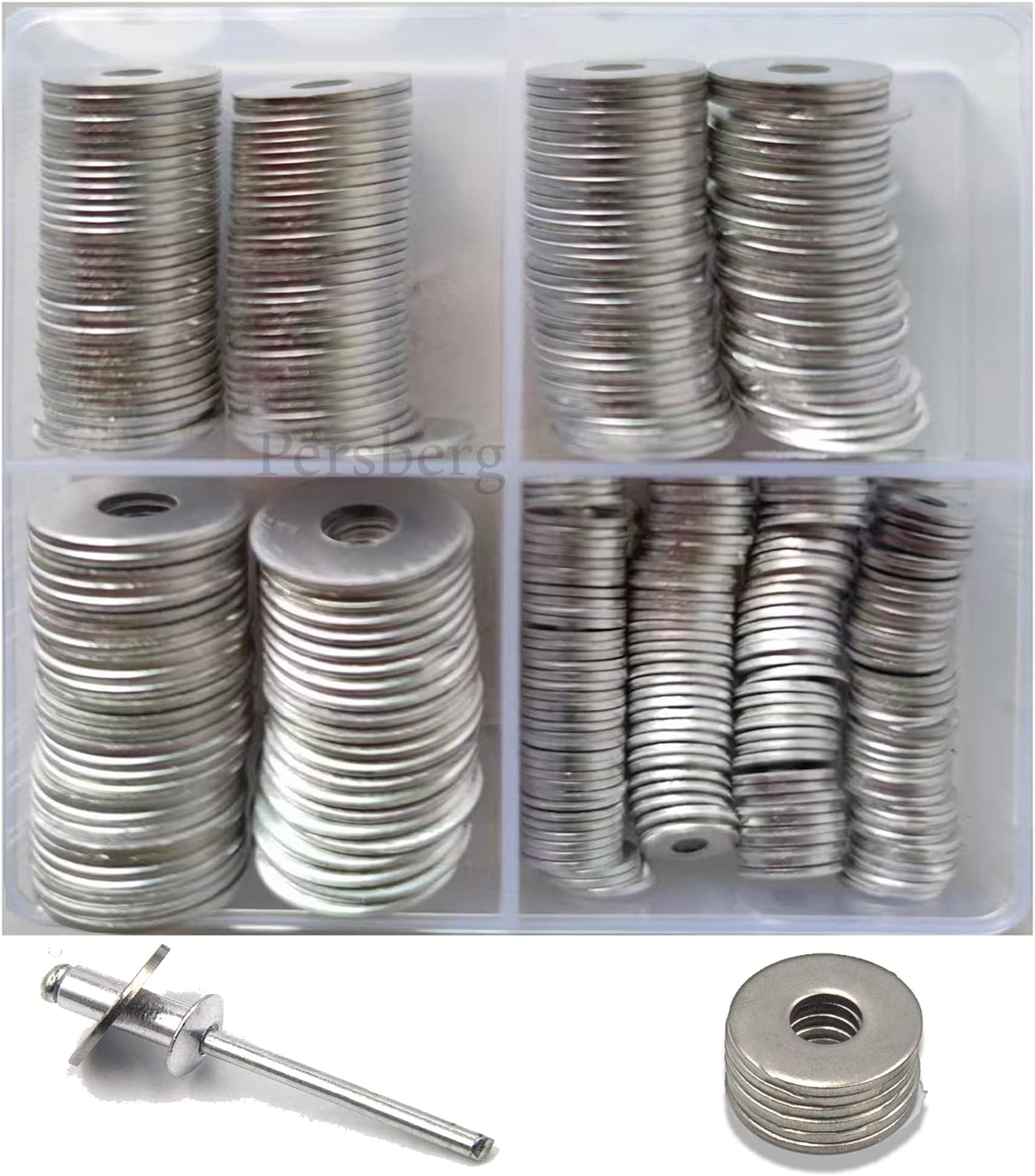 Amazon.com: Back-up Rivet Washers 3/16" 250ct. for Pop Rivets Bryke ...