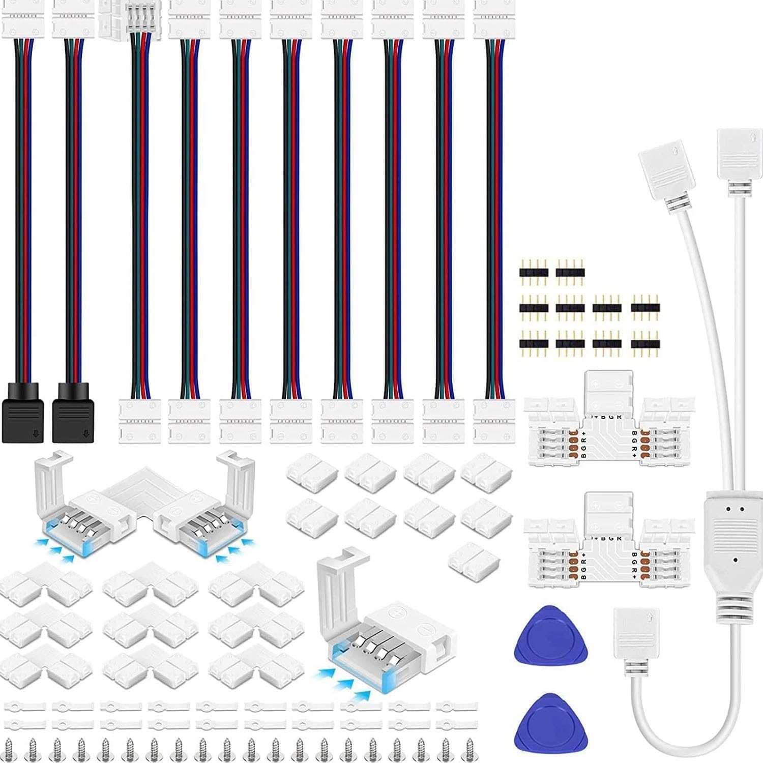 Amazon.com: ZMFGMN 0.315 in 4-pin LED conector terminal empalme LTI ...