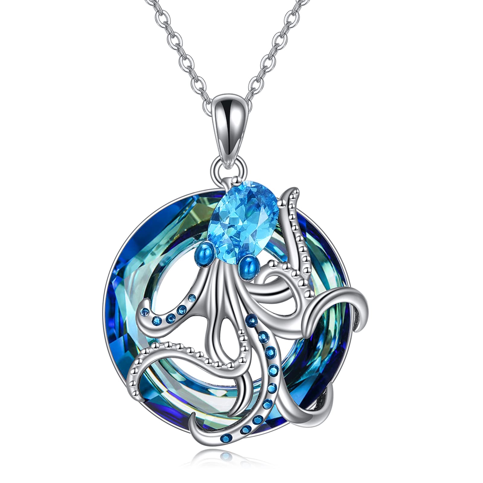 Amazon.com: YFN Octopus Gifts for Women Sterling Silver Octopus Pendant ...
