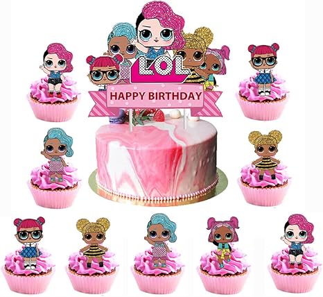 Amazon.com: 25pcs Children Cake Toppers Cupcake Toppers Cake ...
