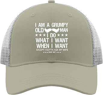Dad Hats I Am a Grumpy Old Man I Do What I Want When I Want Baseball ...