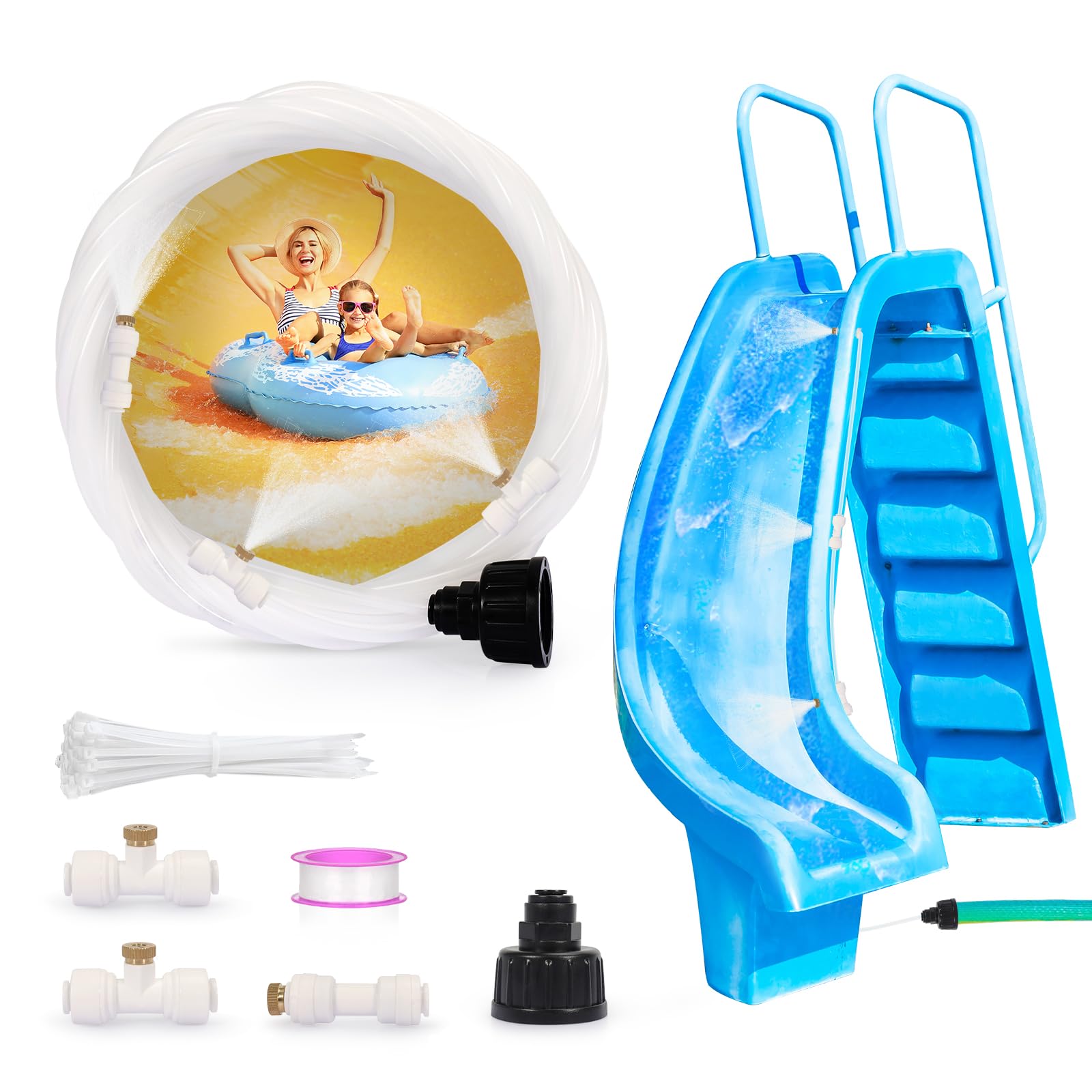 Snapklik.com : Pool Slides Water Tubing Kit,Pool Slides Spray Kit