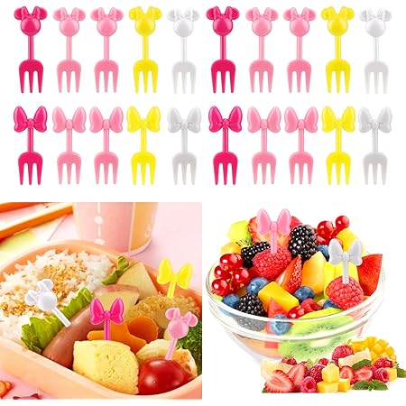 Amazon.com: Tegg Food Pick 30PCS Cute Animal Bento Decoration Food ...