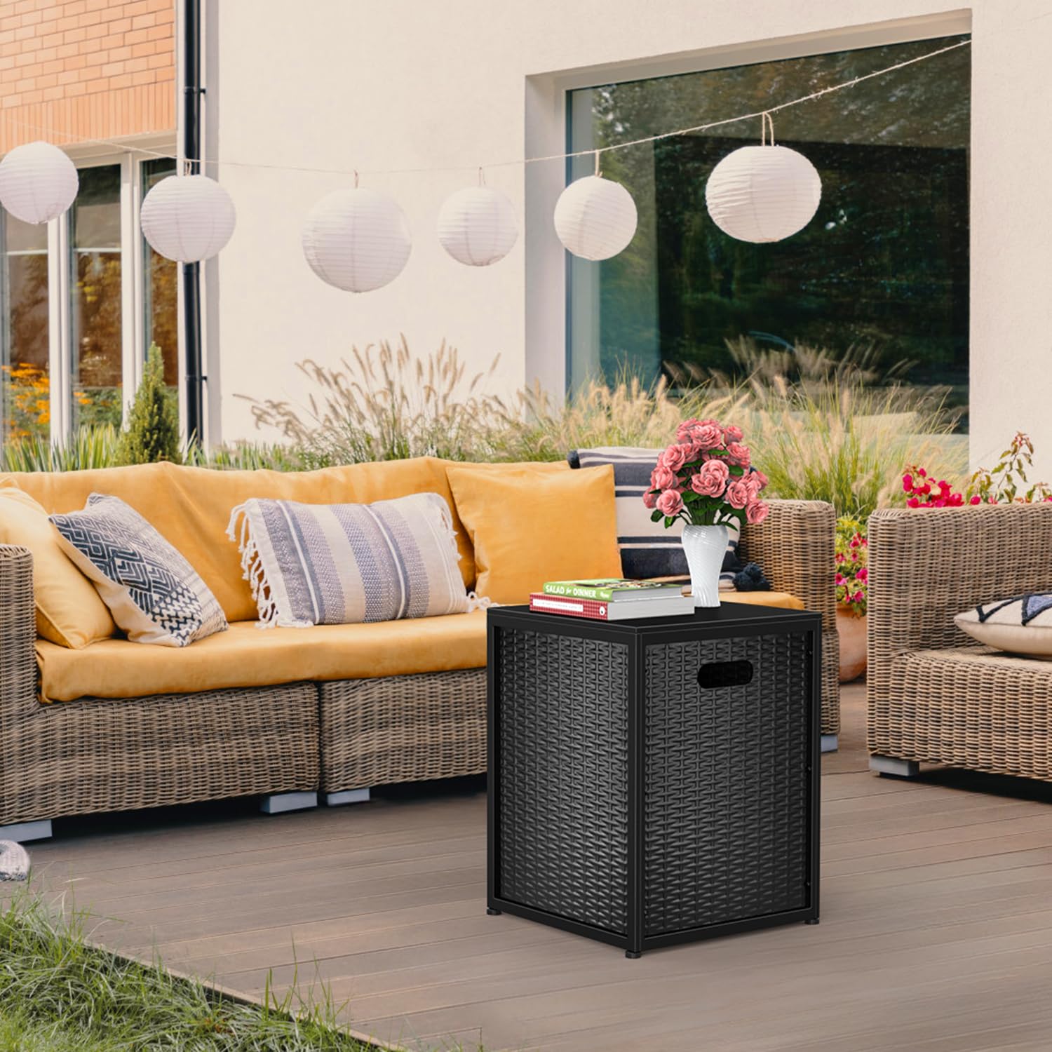 Snapklik.com : Propane Tank Cover Table Hideaway Table For Gas Fire ...