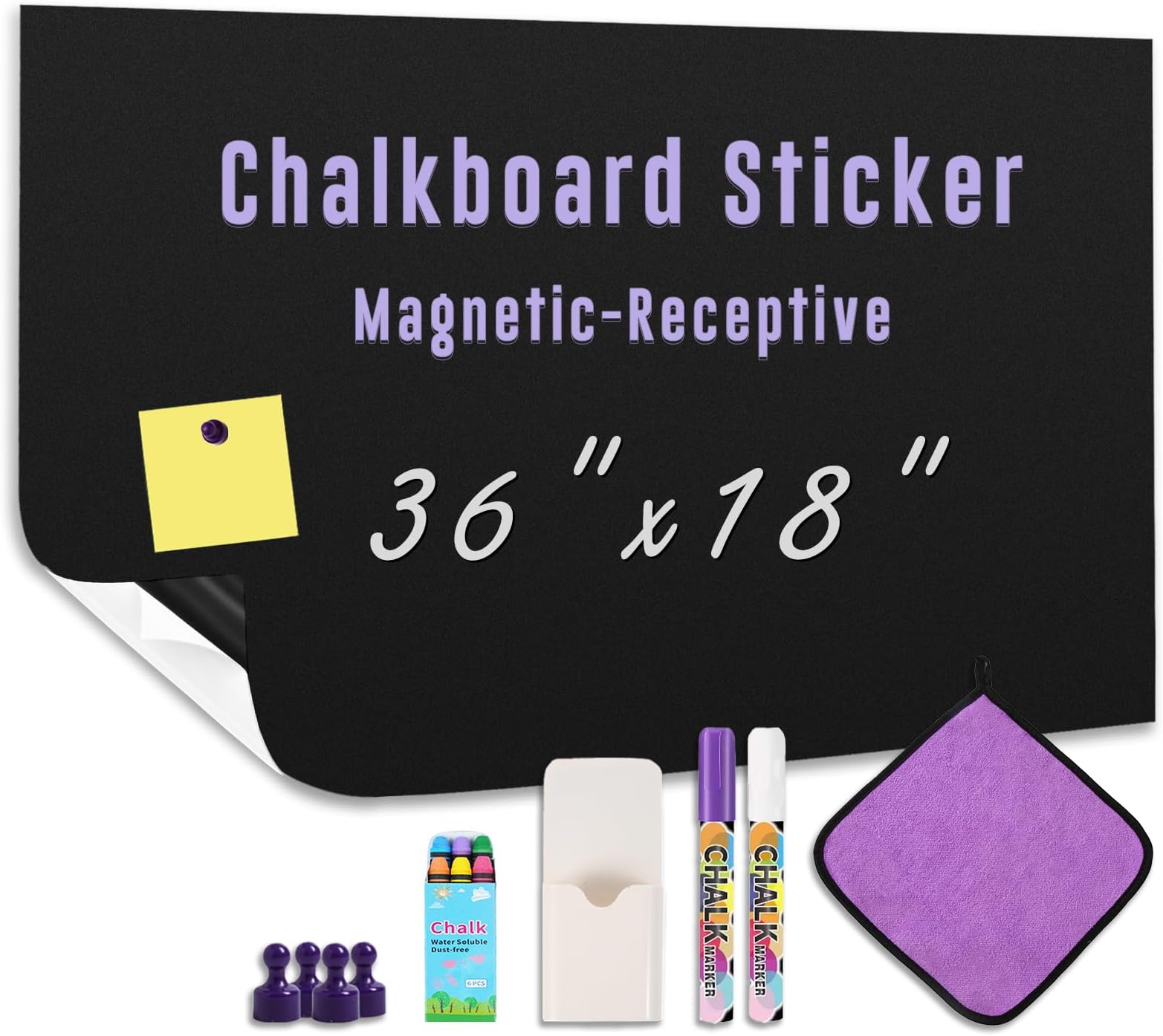 Amazon.com : Extra Large Chalkboard Peel and Stick Paper 9 Feet roll ...