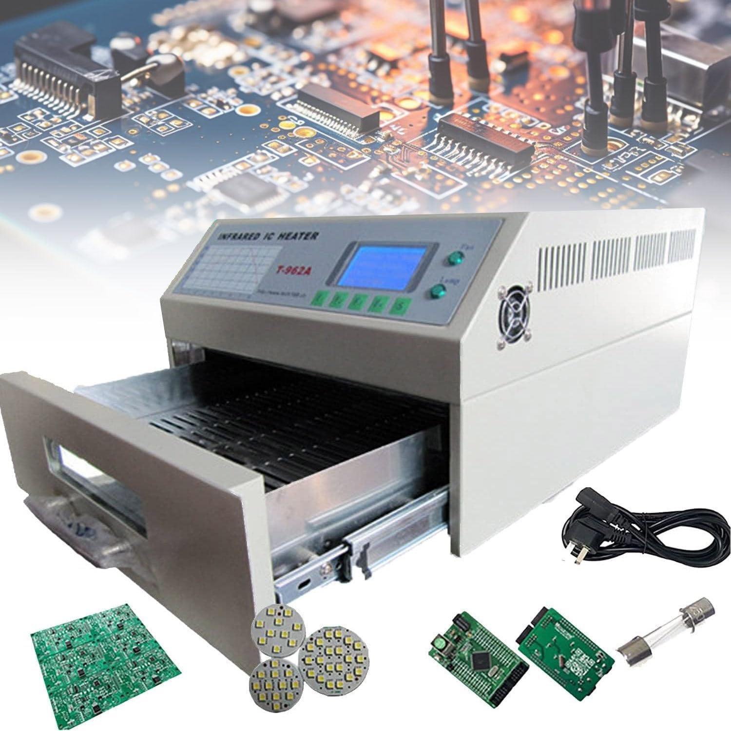 Amazon.com : NYMFEA Reflow Oven 800W/1500W Automatic Reflow Soldering ...