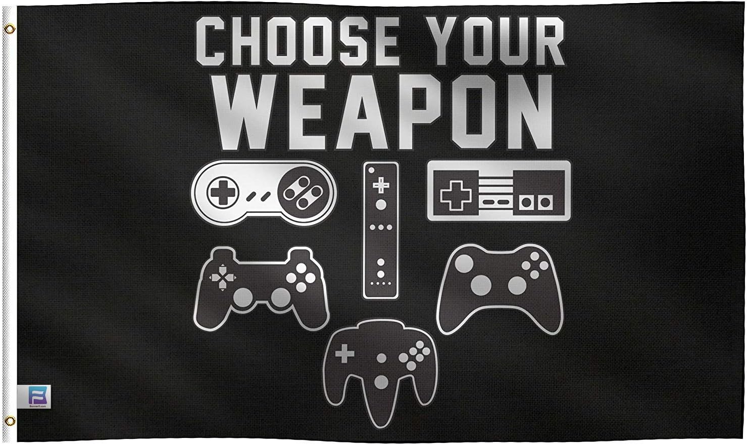 Amazon.com : 3x5 ft Choose Your Weapon Video Game Flag: 100% Polyester ...