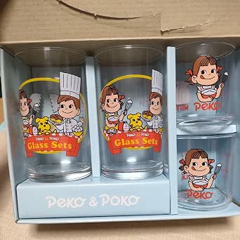 Amazon.co.jp: Fujiya Peko & Poko-chan Glass Set : Home & Kitchen