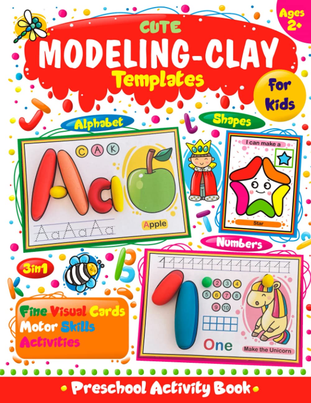 Buy Cute Modeling Clay Templates for Kids Ages 2+: Alphabet, Numbers ...