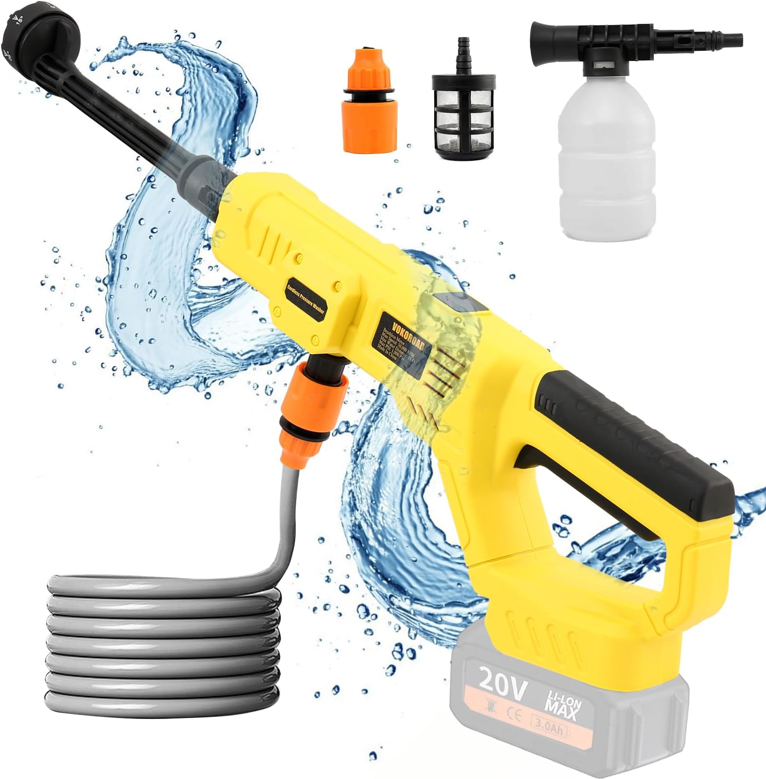 Amazon.com : DEWALT Cordless Pressure Washer, Power Cleaner, 550-PSI, 1 ...