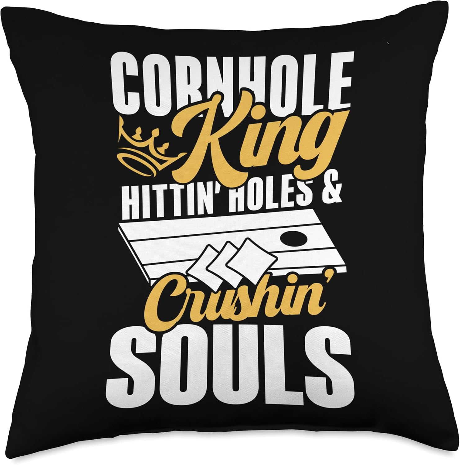 Amazon.com: Cornhole Game Player Quote Sayings Cornhole King Hittin ...