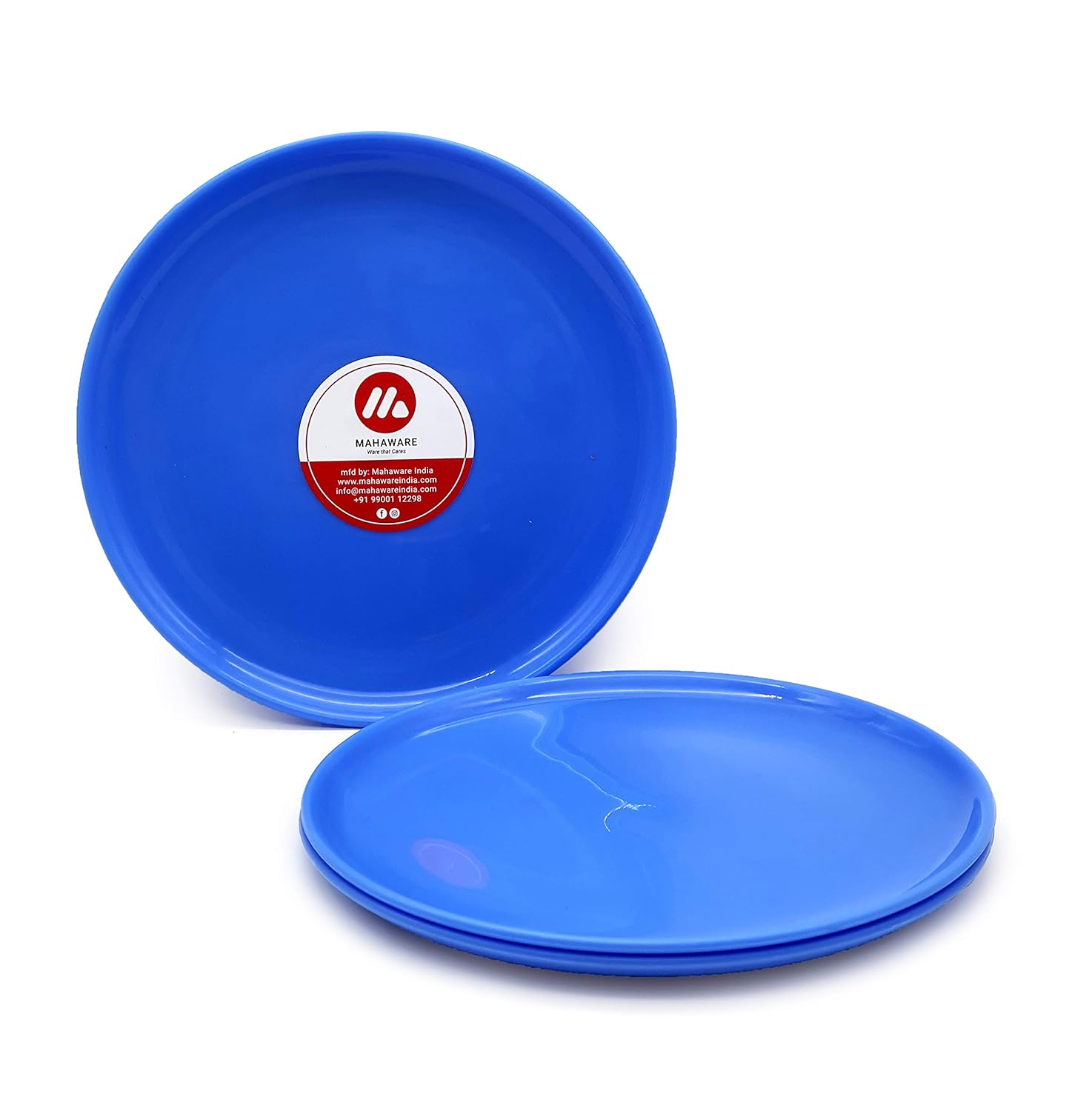 Buy Mahaware Round Microwave Safe and Unbreakable Plastic Plate Set ...