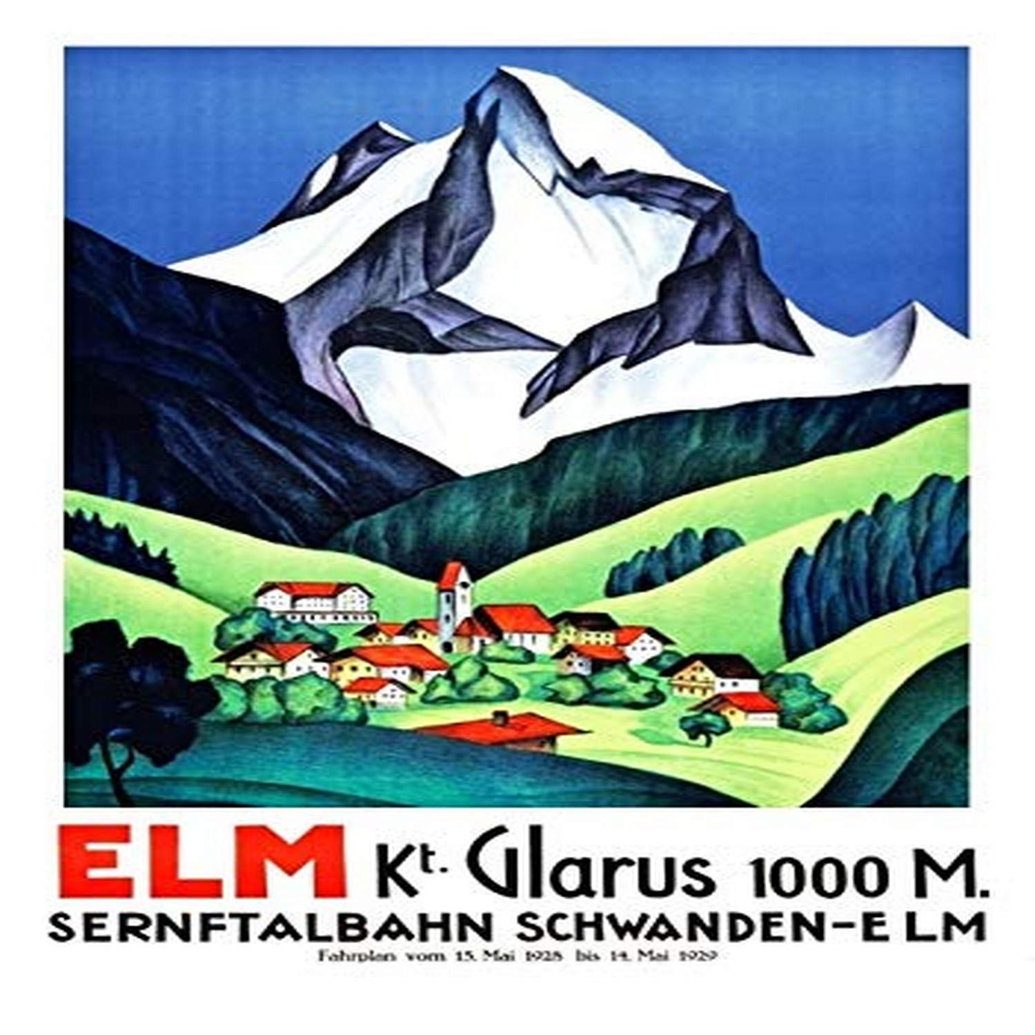 Buy This original 1920s travel features the ain village of Elm in the ...