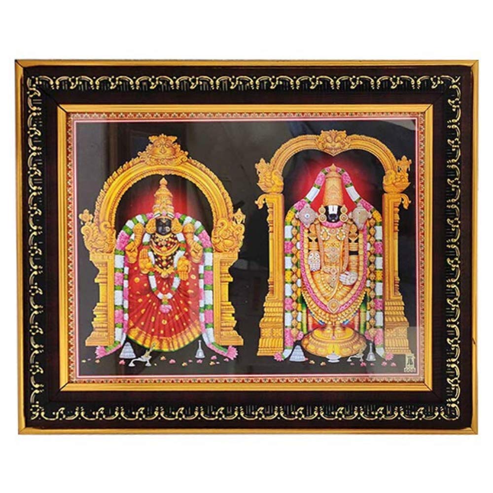 Puja N Pujari Balaji Padmavathi Photo Frame for Wall Hanging and Pooja ...