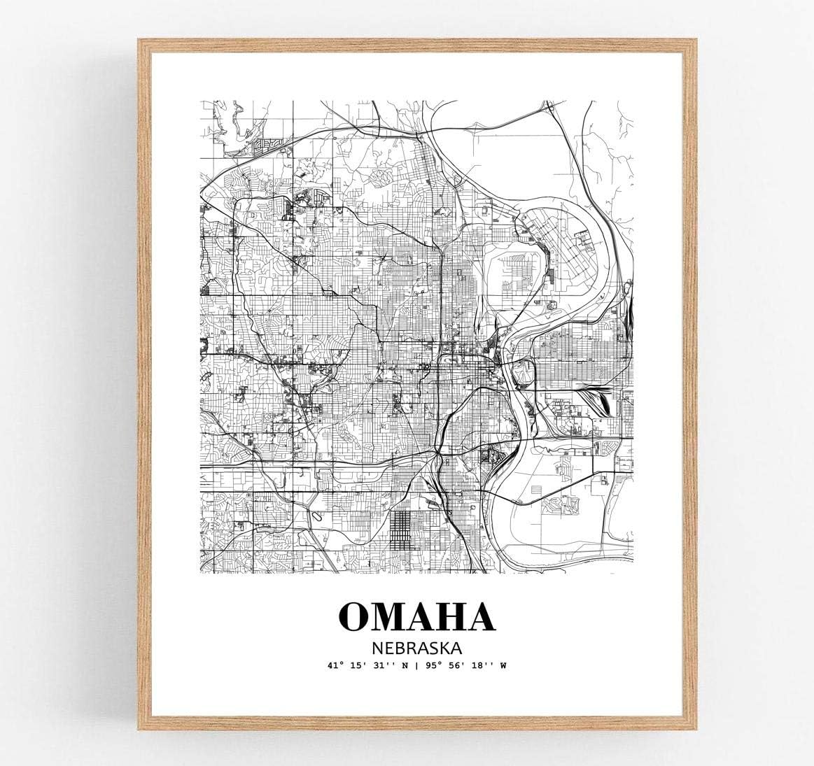 Amazon.com: Eleville 8X10 Unframed Omaha Nebraska City View Abstract ...