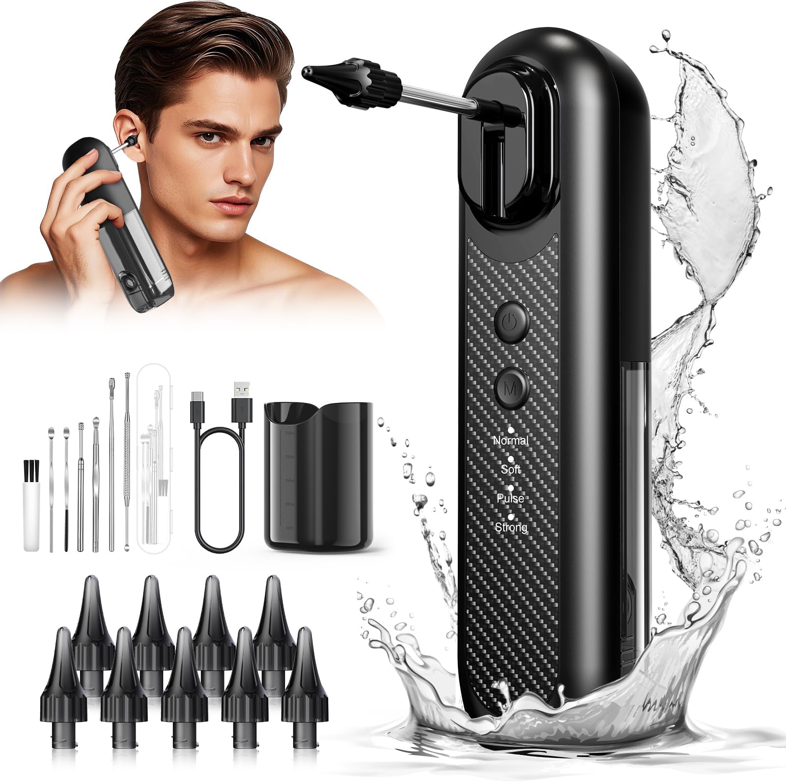 Amazon.com: Electric Ear Wax Removal Kit - Water Powered Ear Cleaner ...
