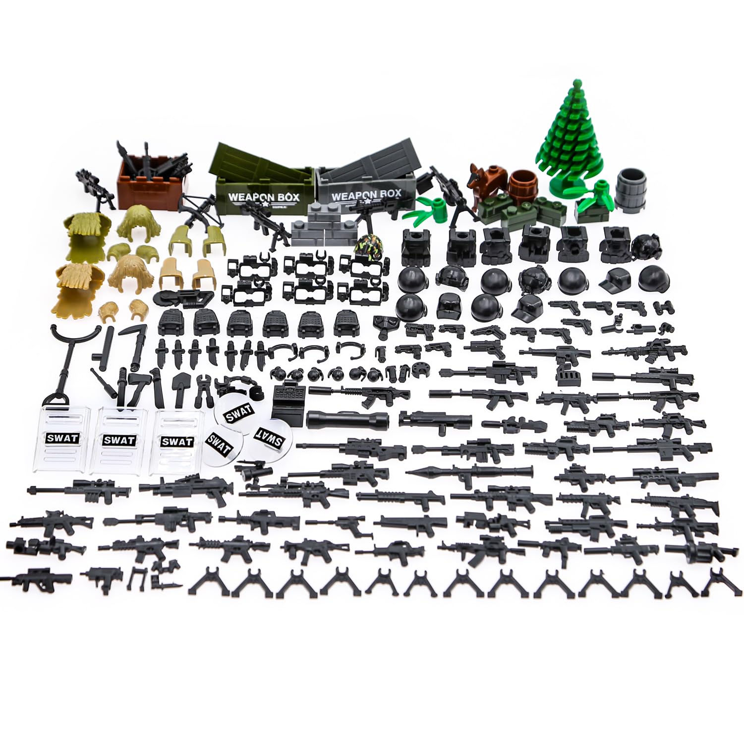 BloxBrix 170 pcs Weapons-Machine-Guns-Rifles Compatible with Major ...