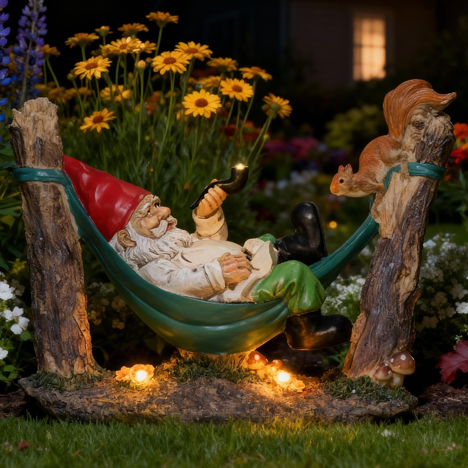 Amazon.com : ZESTYEUX Funny Garden Gnome Cradle Decorations for Yard ...