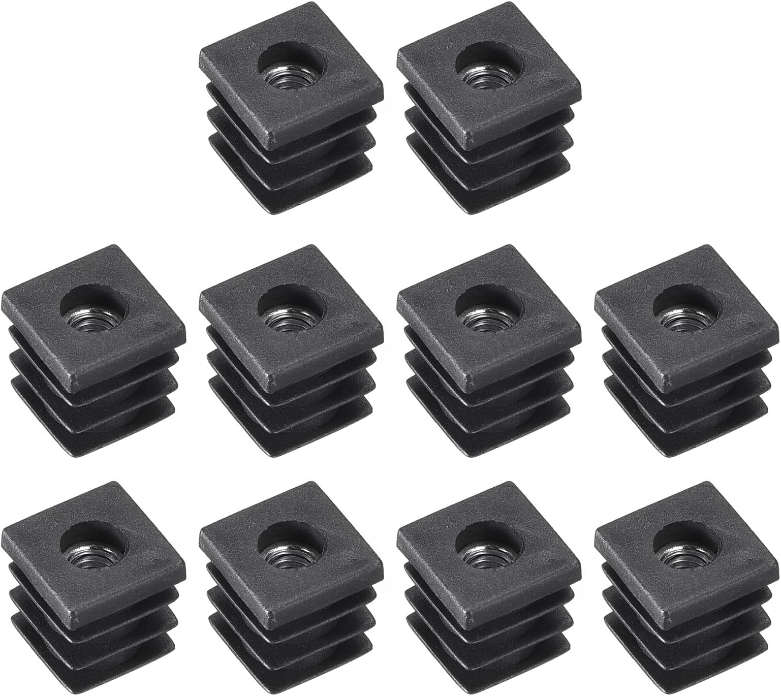 uxcell 10Pcs Inserts for Square Tubes with M6 Thread, for 0.63"x0.63 ...