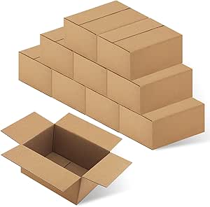 Amazon.com: 6x4x4 Shipping Boxes, 25 Pack Cardboard Box Mailers ...