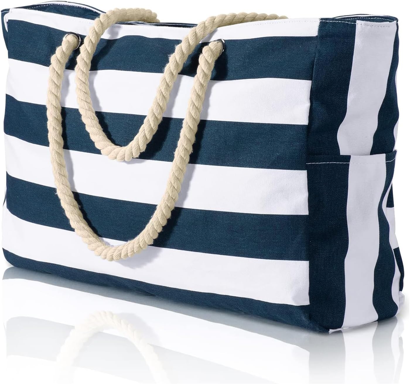 Amazon.com: Organix 100% organic Cotton Canvas Beach Tote Bag for Women ...