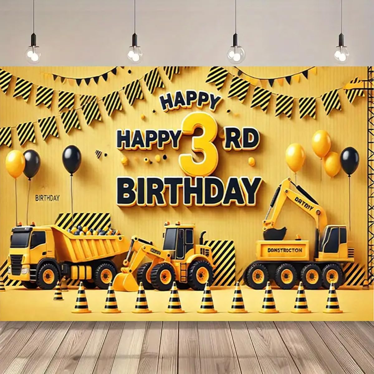 Amazon.com : Construction Excavator 3rd Birthday Party Supplies ...