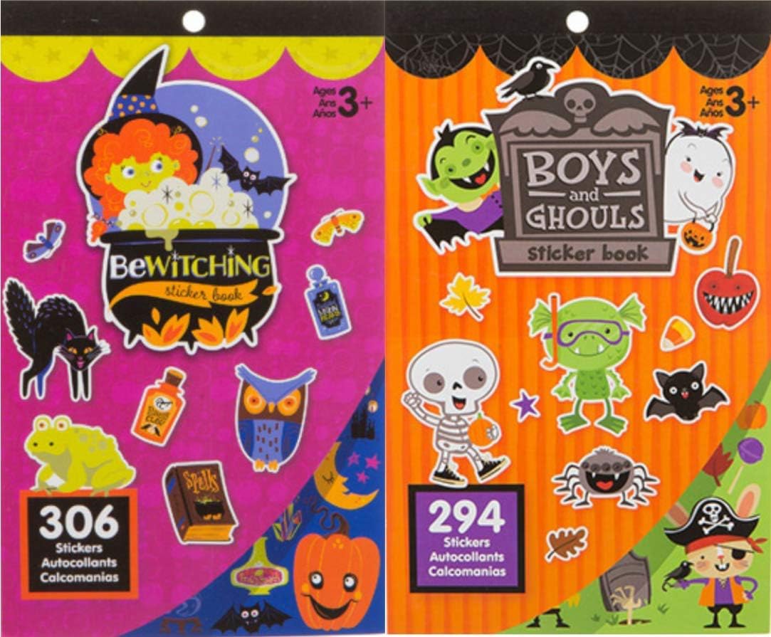 Amazon.com: Halloween Sticker Books- 600 Stickers- Ghosts, Bats ...