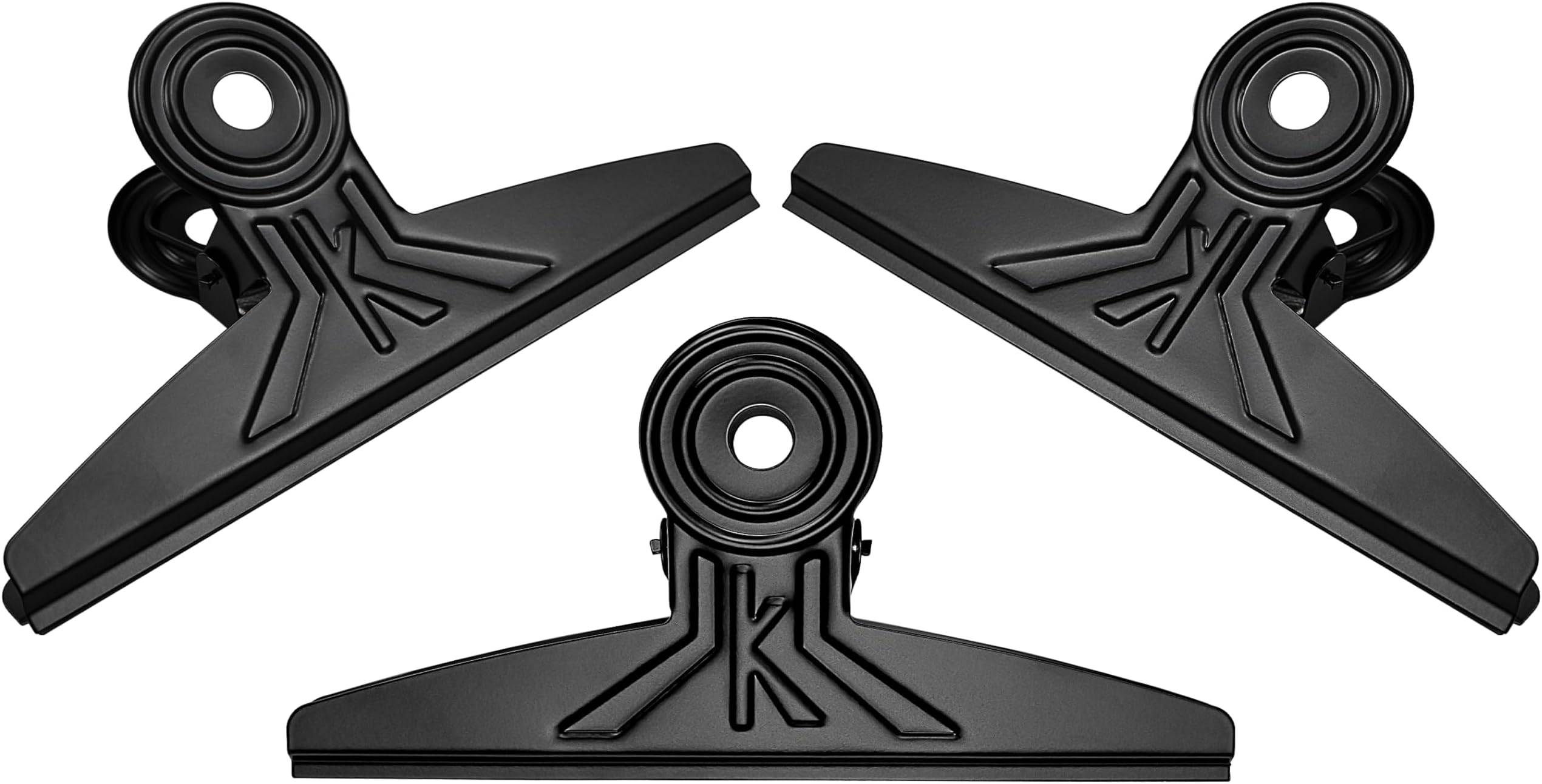 Amazon.com : Coideal 12 Pack Large Black Bull Binder Paper Clips, Metal ...