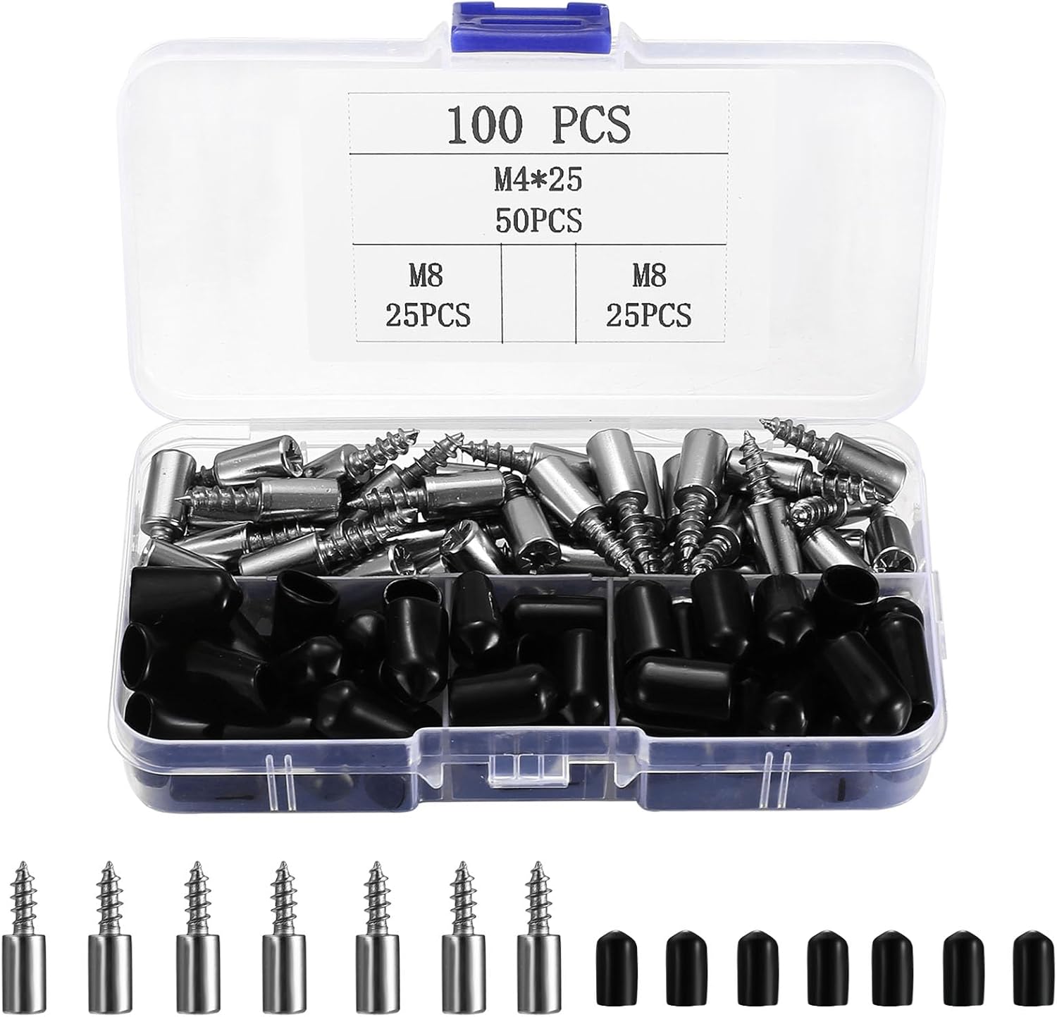 Amazon.com: 100 Pcs Shelf Pins, Shelf Bracket Screws Pegs with Non-Slip ...