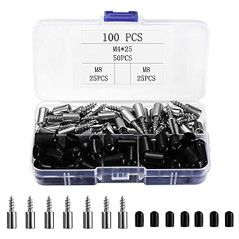 100 Pcs Integrated Self-Tapping Screws Cabinet Laminate Support Screws ...