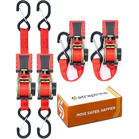 Amazon.com: SMARTSTRAPS 10’ Retractable Ratchet Straps, 2 Pack — Heavy ...