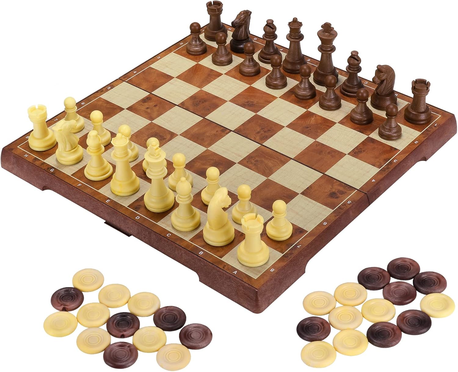 joylink 2 in 1 Chess Set - 12"x12" Plastic Wooden like Chess and ...