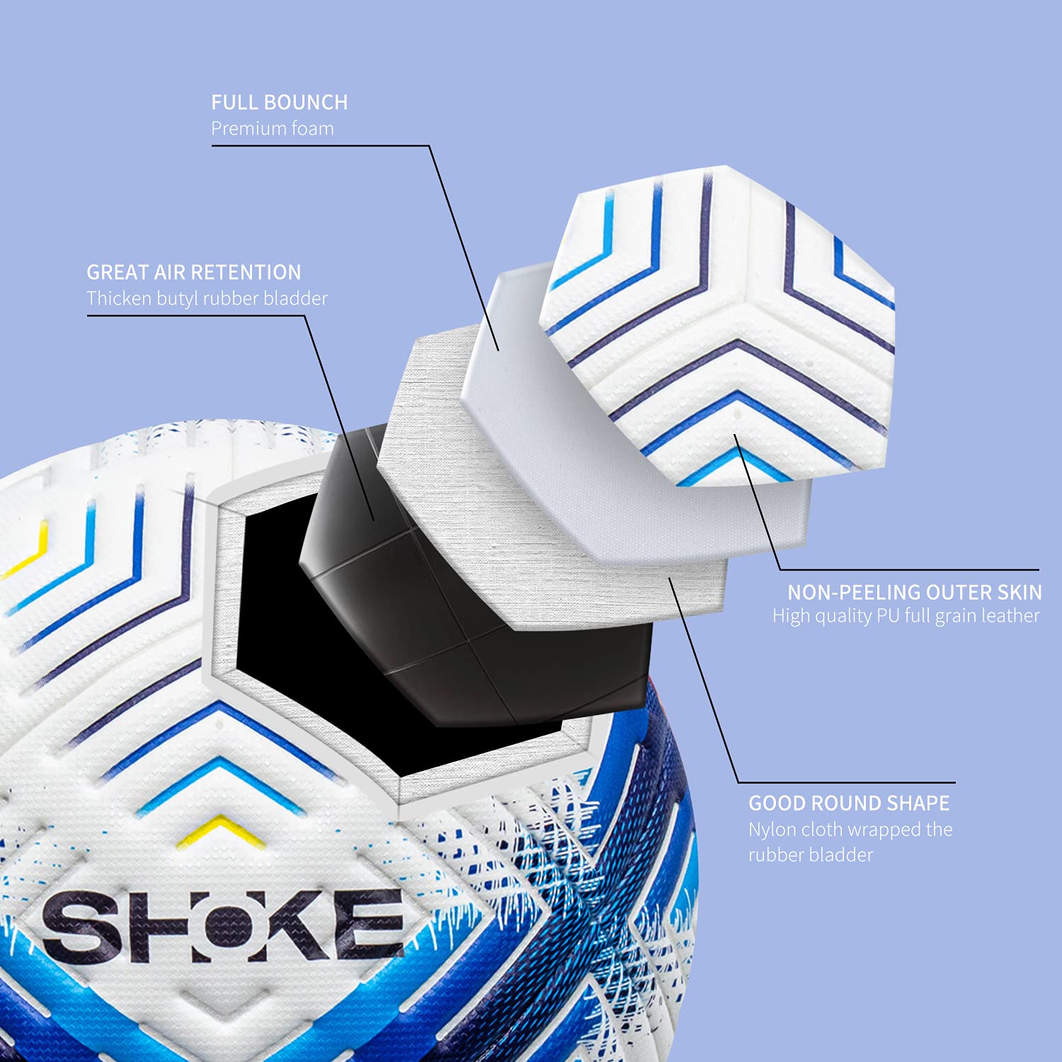 Shoke Soccer Balls Future Mechanical Design Extreme Series Composite ...