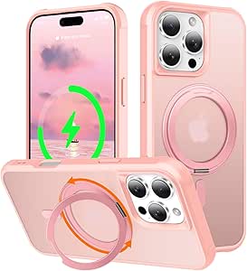 Amazon.com: UMIONE 360° Rotatable Magnetic Ring Design for iPhone 16 Pro Max, Built-in Invisible ...