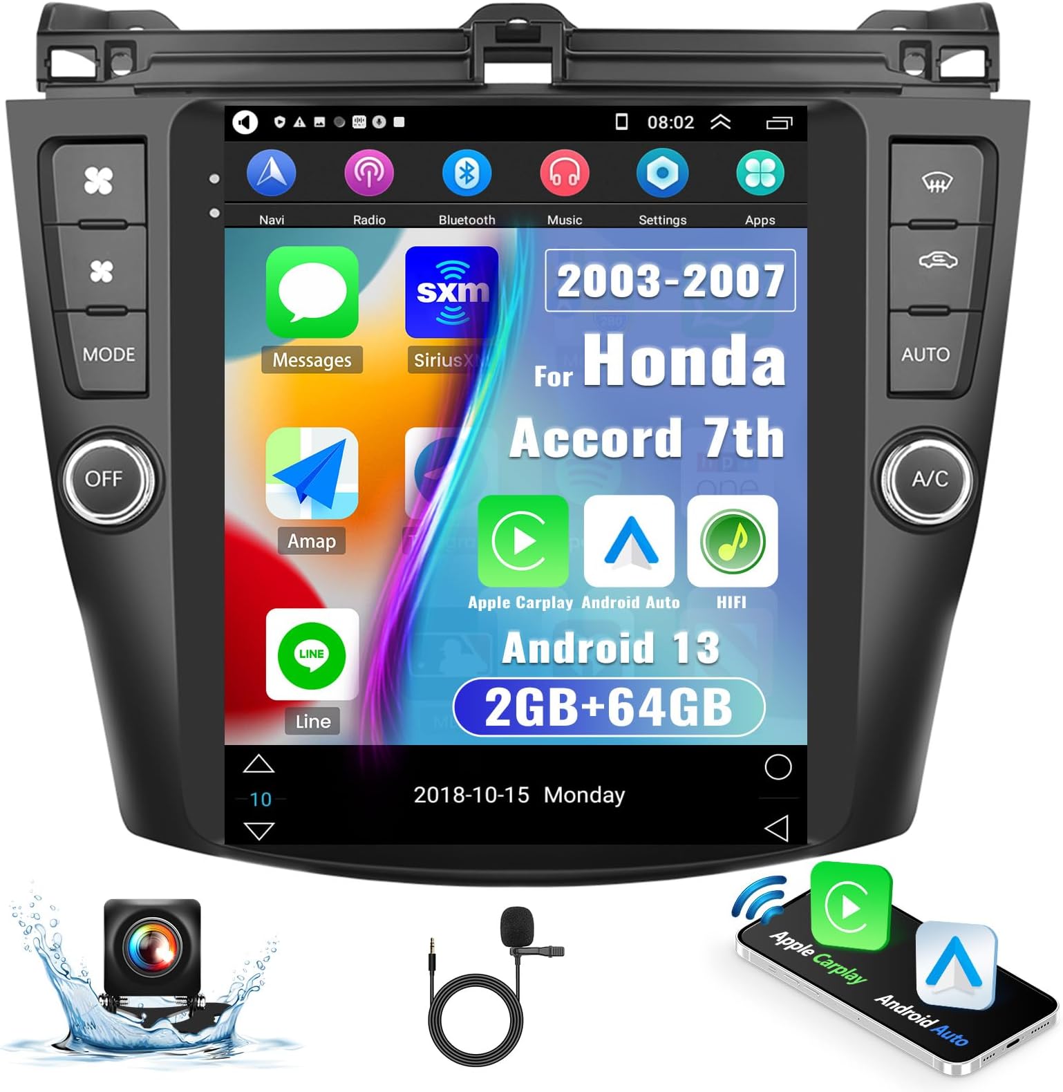 Amazon.com: 2G+64G for Honda Accord 2003 2004 2005 2006 2007 Radio ...