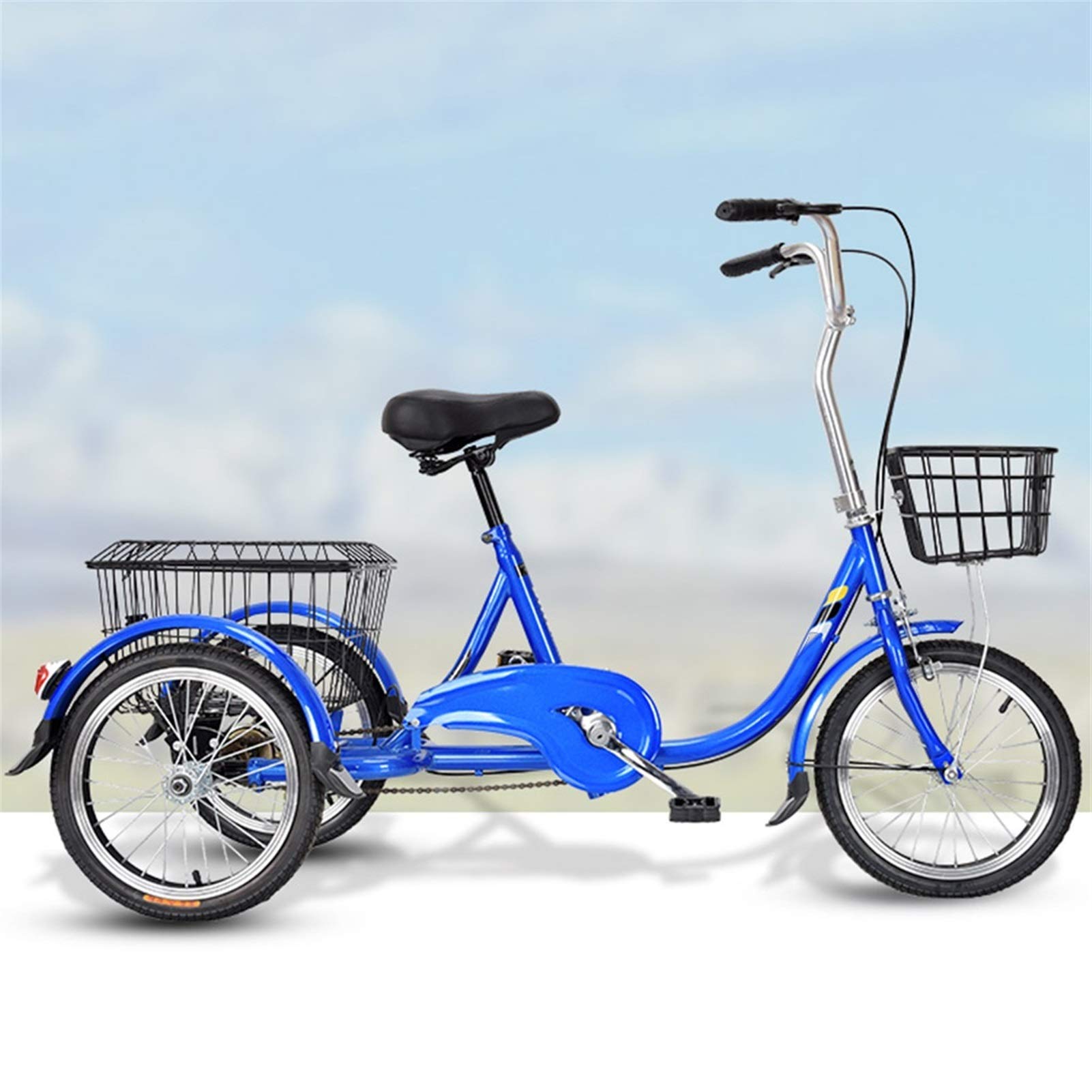Buy WWFAN 3 Wheel Adult Tricycle, With Removable Basket, 20 Inch Wheels ...