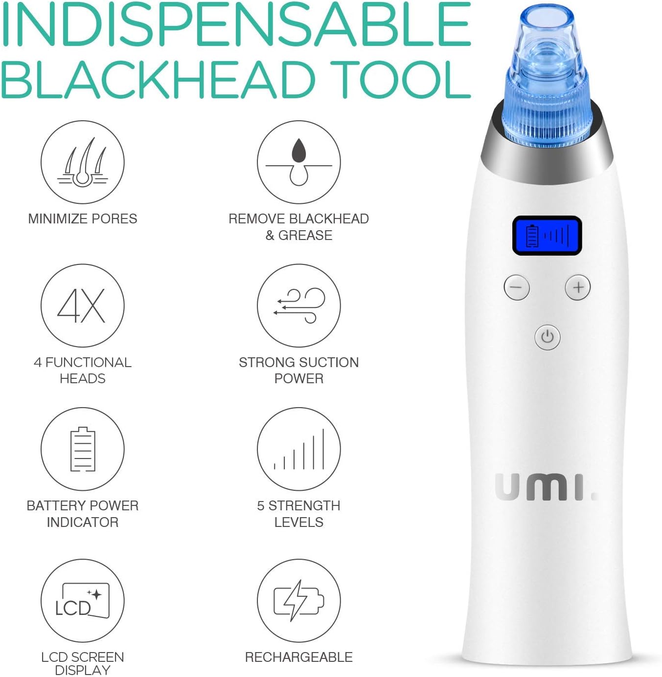 Amazon Brand – Umi Mitesserentferner Porenreiniger Vakuumsauger zum ...