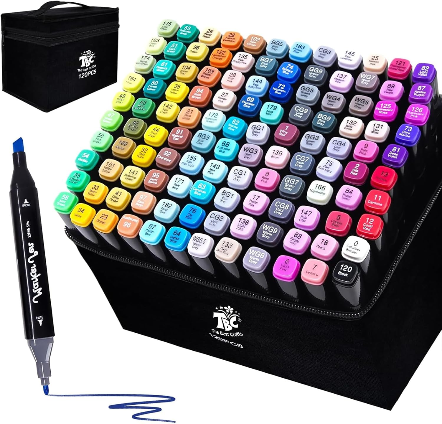 TBC The Best Crafts Dual-Tip Alcohol Markers – Premium Artist Sketch ...