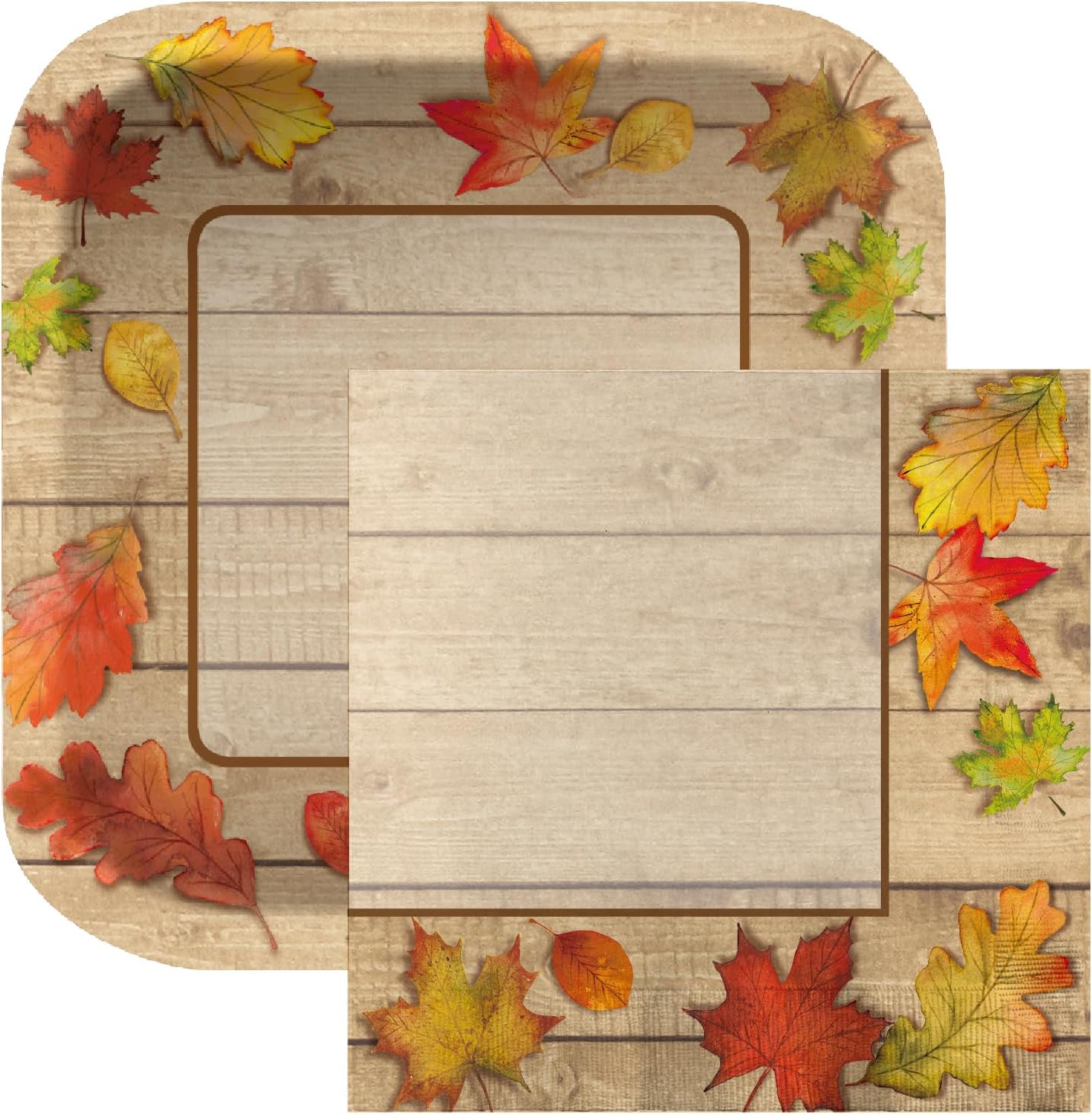 Amazon.com: Gift Boutique Thanksgiving Paper Plates & Napkins Set for ...