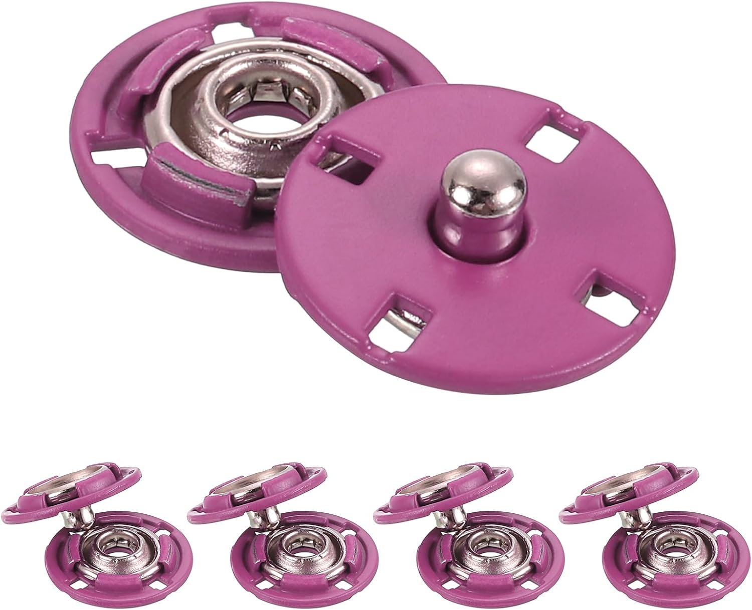 Amazon.com: uxcell 5Pcs Snap Buttons, Metal Invisible Buckle Fasteners ...