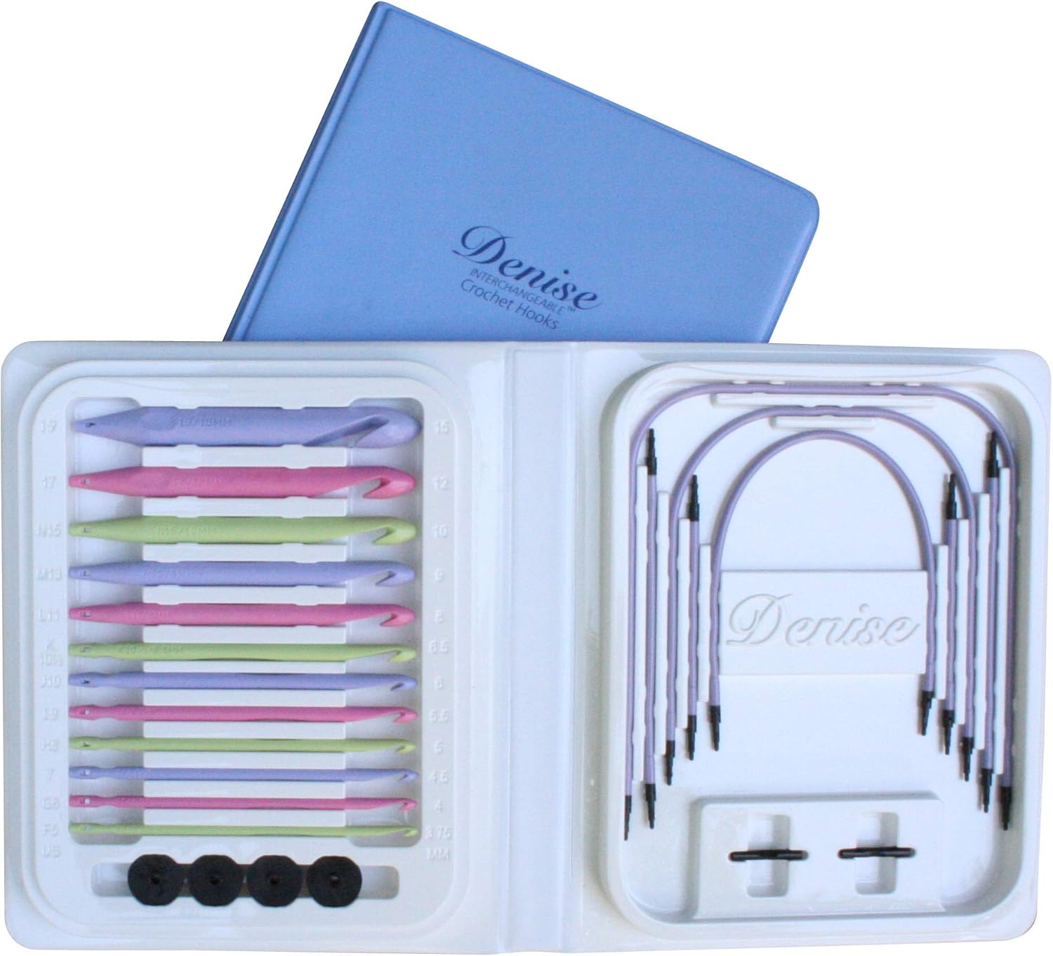 Amazon.com: Denise Interchangeable Crochet Hook Set, Pastel