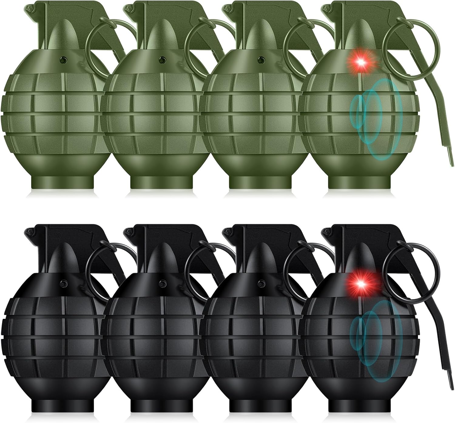 Amazon.com: Sratte 8 Pcs Plastic Hand Grenades with Realistic Sound ...