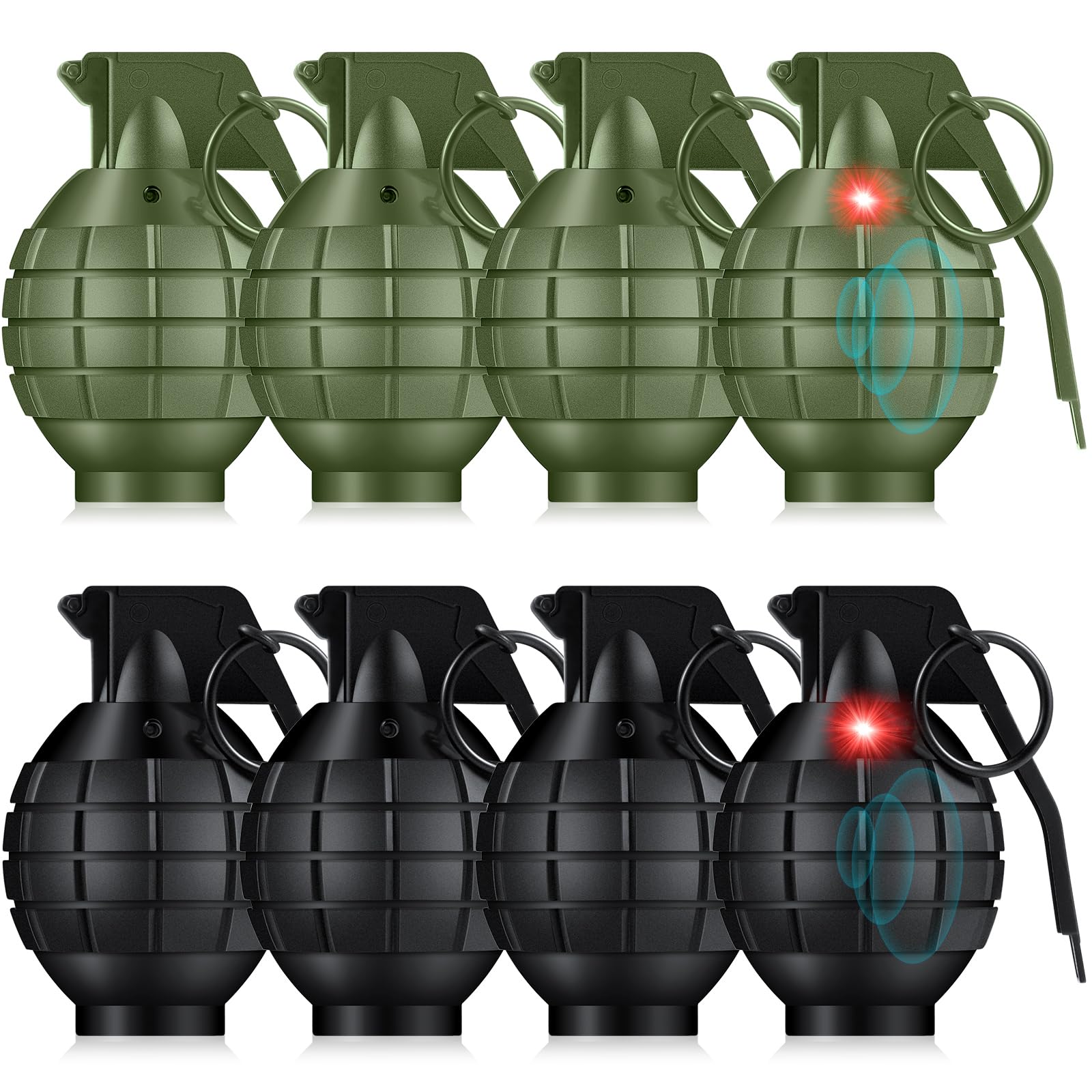 Amazon.com: Sratte 8 Pcs Plastic Toy Hand Grenades Fake Grenade with ...