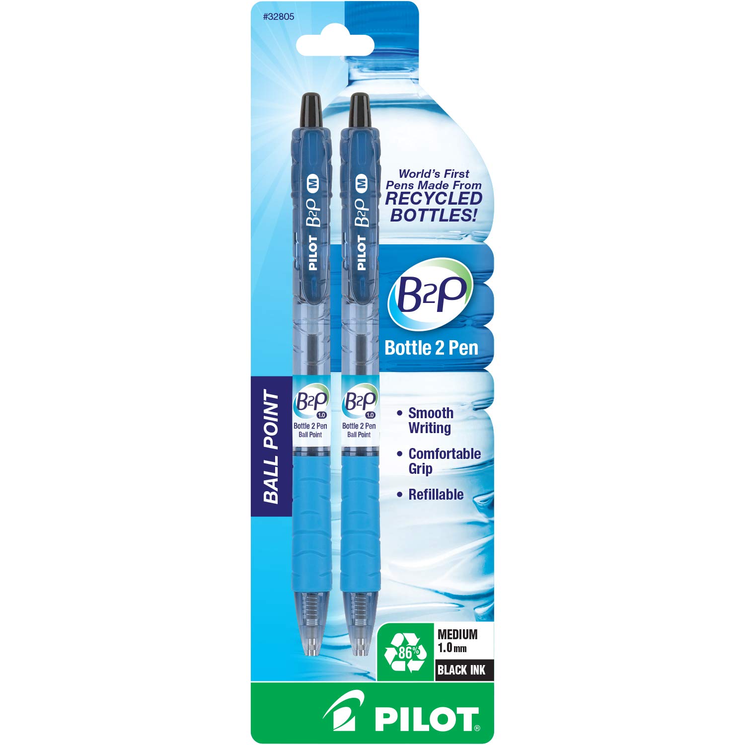 Snapklik.com : PILOT B2P - Bottle To Pen Refillable & Retractable Ball ...