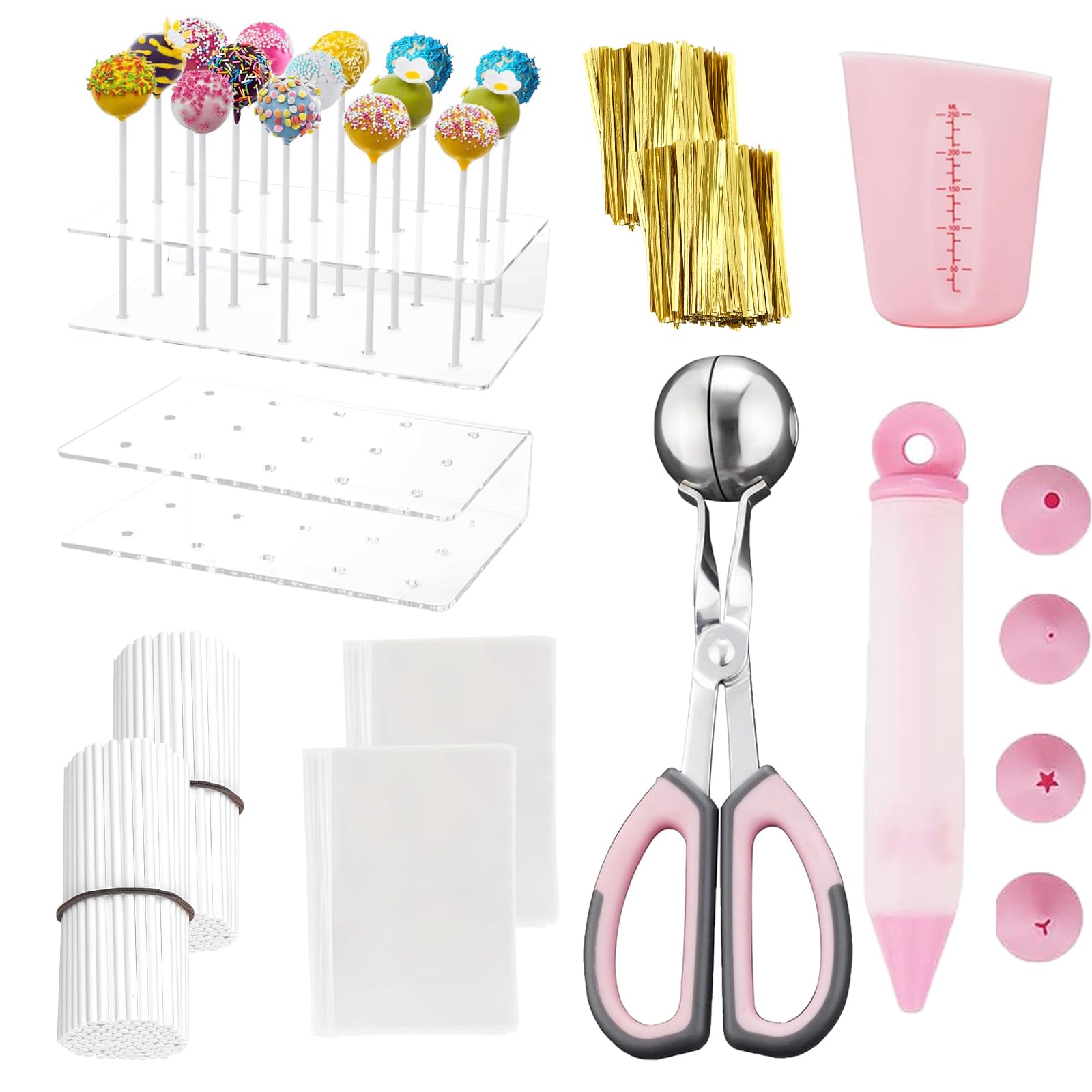 Amazon.com: SULICRE 605Pcs Cake Pop Kit, Including Lollipop Sticks ...